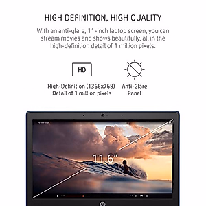 HP Chromebook 11-inch Laptop - MediaTek - MT8183 - 4 GB RAM - 32 GB eMMC Storage - 11.6-inch HD Display - with Chrome OS™ - (11a-na0030nr, 2020 model, Indigo Blue)