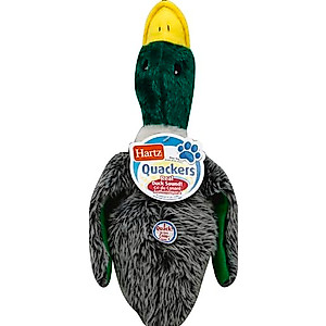 Hartz Nature's Collection Quackers Plush Duck Dog Toy - Large