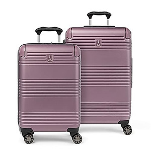 Travelpro Roundtrip Hardside Expandable Luggage, TSA Lock, 8 Spinner Wheels, Hard Shell Polycarbonate Suitcase, Ash Lilac, 2-Piece Set (21/25)