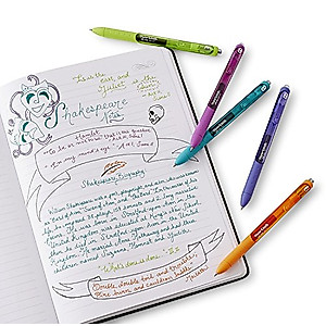 Paper Mate Inkjoy Gel Retractable Gel Ink Pens, Pack of 10 (Purple, Medium Point)