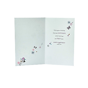 UK Greetings ‎ Godmother Birthday Card - Birthday Card for Her - Flowers and Butterflies Design