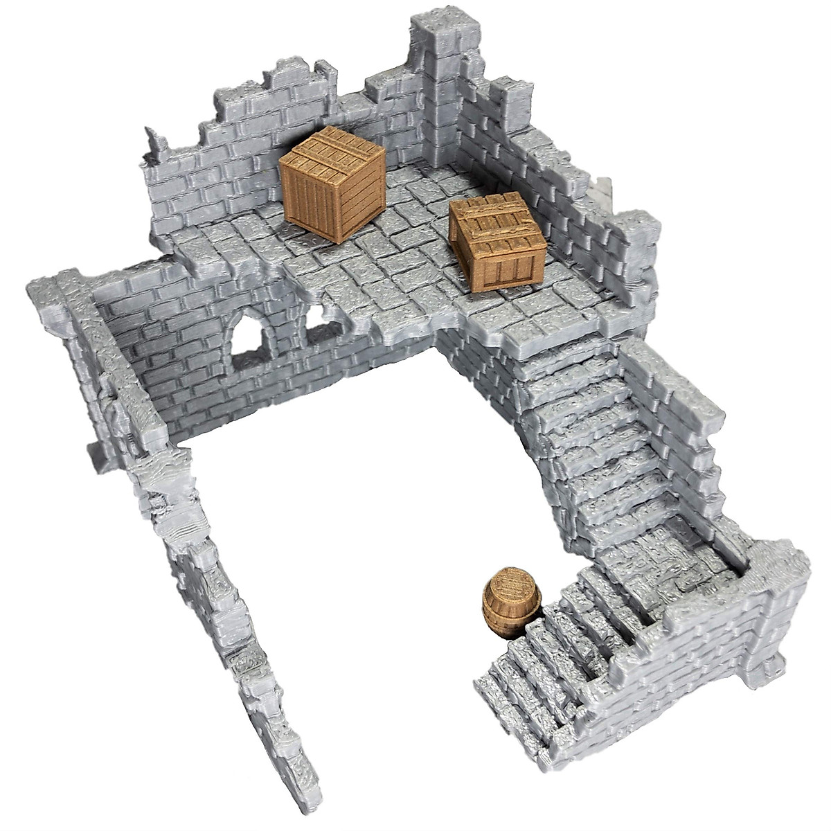 Extruded Gaming Building Ruins Set 1A