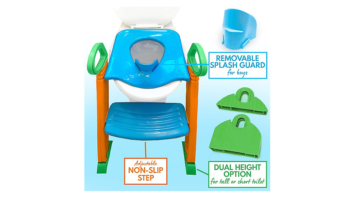 Potty Training Seat with Ladder - Safe & Adjustable