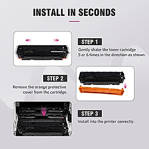 ALLWORK 414A [with Chip] Remanufactured Toner Cartridge Replacement for HP 414A 414X W2020A W2021A W2022A W2023A Work with HP Color Pro M454dn M454dw MFP M479dw M479fdn M479fdw M455dn M480f 4 Packs