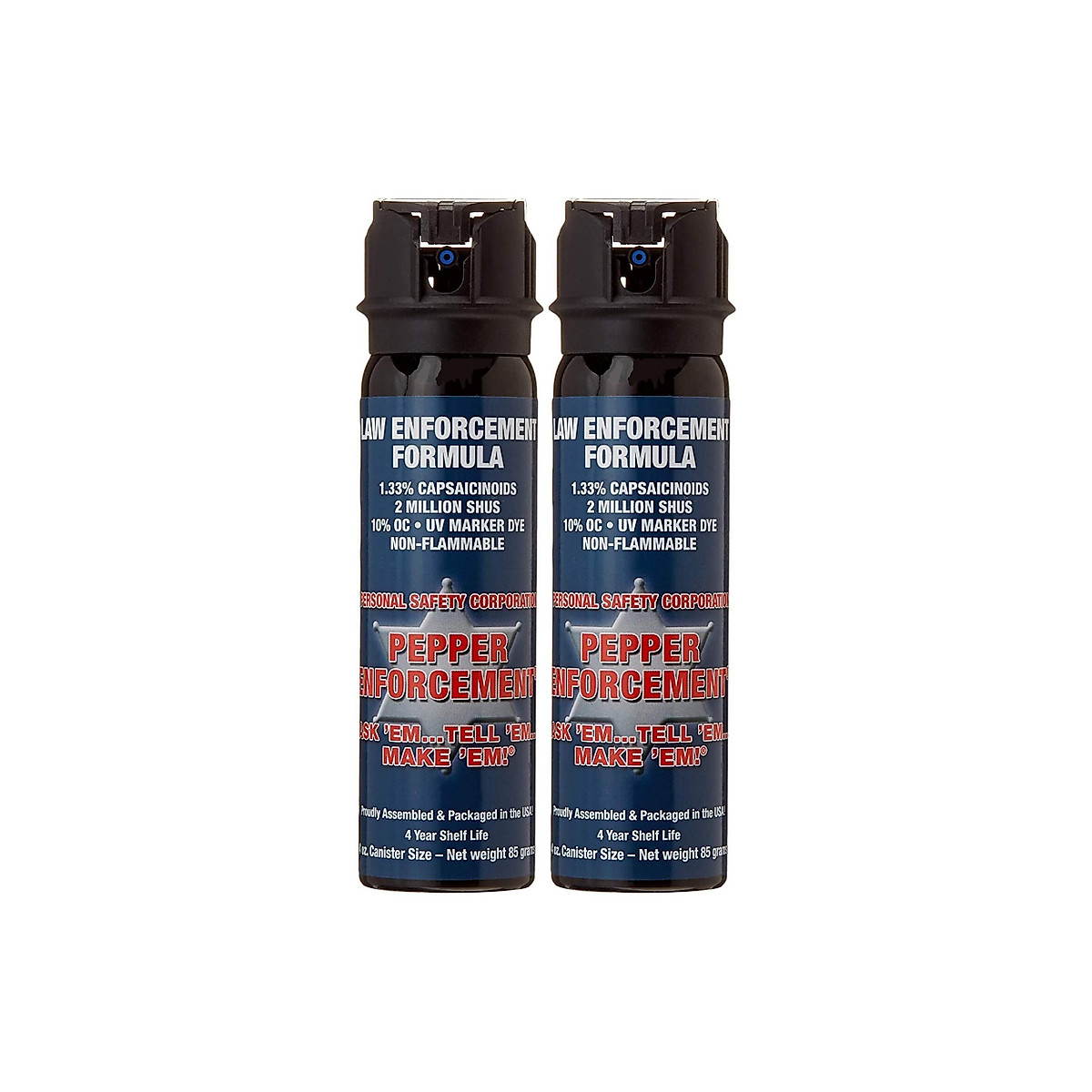 Pepper Enforcement PE1110MF-FT Fogger Pepper Spray 2 Pack - 10% OC Maximum Strength Formula - Emergency Self Defense Personal Protection & Safety (2)
