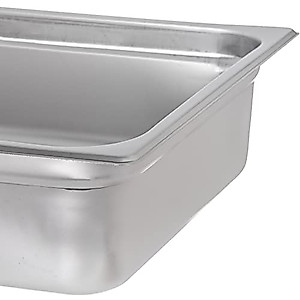 Carlisle FoodService Products Durapan Full-Size Steam Table Pan for Catering, Buffets, Restaurants, Stainless Steel, 4 Inches Deep, Silver, (Pack of 6)