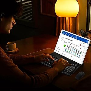 Honio 2 in 1 Tablet, 12GB RAM 256GB ROM MT6755 Deca Core 2 in 1 Tablet PC 5GWiFi GPS Keyboard Case with Mouse Android12.0 (US Plug)