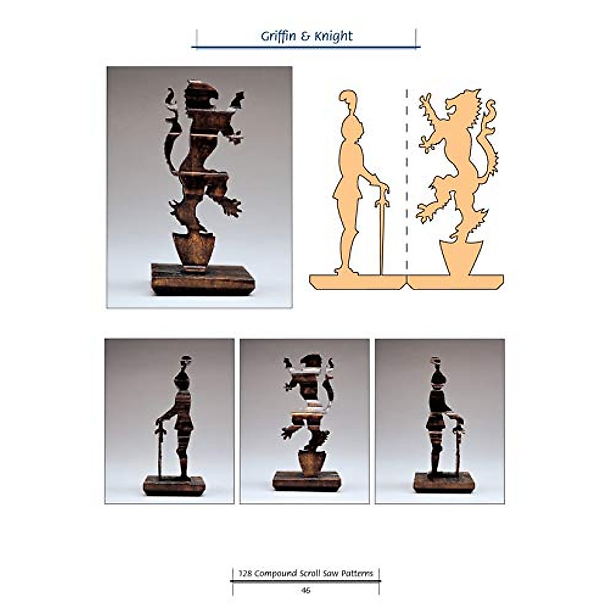 128 Compound Scroll Saw Patterns: Original "2-in-1" Designs for 3D Animals and People (Fox Chapel Publishing) Create 2 Different Images in 1 Piece: Front & Back Show 1 Image; Left & Right Show Another