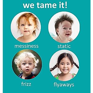 T is for Tame – Bundle - Hair Taming Spray for Frizz, Static, Flyaways & Bed Head for Toddlers & Kids, and 2 Flexible Bristle Detangling Brushes, Spray is a 100% Natural Hair Product