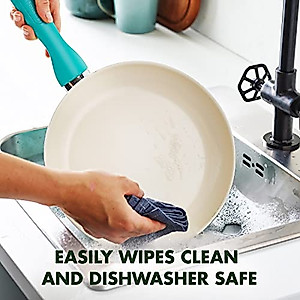 GreenPan Rio Healthy Ceramic Nonstick 16 Piece Cookware Pots and Pans Set, PFAS-Free, Dishwasher Safe, Turquoise