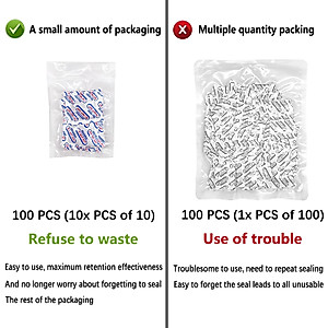 Plateau ELK Oxygen Absorbers for Food Storage 100CC, 110 PCS O2 Absorbers Food Grade for Mylar Bags, Canning, Flour, Wheat, Oats and Freeze Dried Foods - Long Term Storage (11x PCS of 10)
