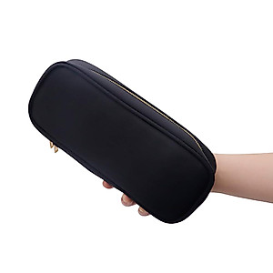 Professional Cosmetic Case-Makeup Brush Holder Organizer-Travelling Makeup Artist Case with Zipper-Waterproof Material & Multi functional Cosmetic Bag Makeup Handbag for Travel &Home Gift (Black)