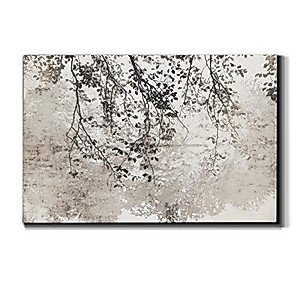WEXFORD HOME Landscape Canvas Wall Art Abstract Floral Forest Modern Pictures Artwork Decoration for Living Room Kitchen Bathroom Office, Ready to Hang, taupe soft reflection, 32x48