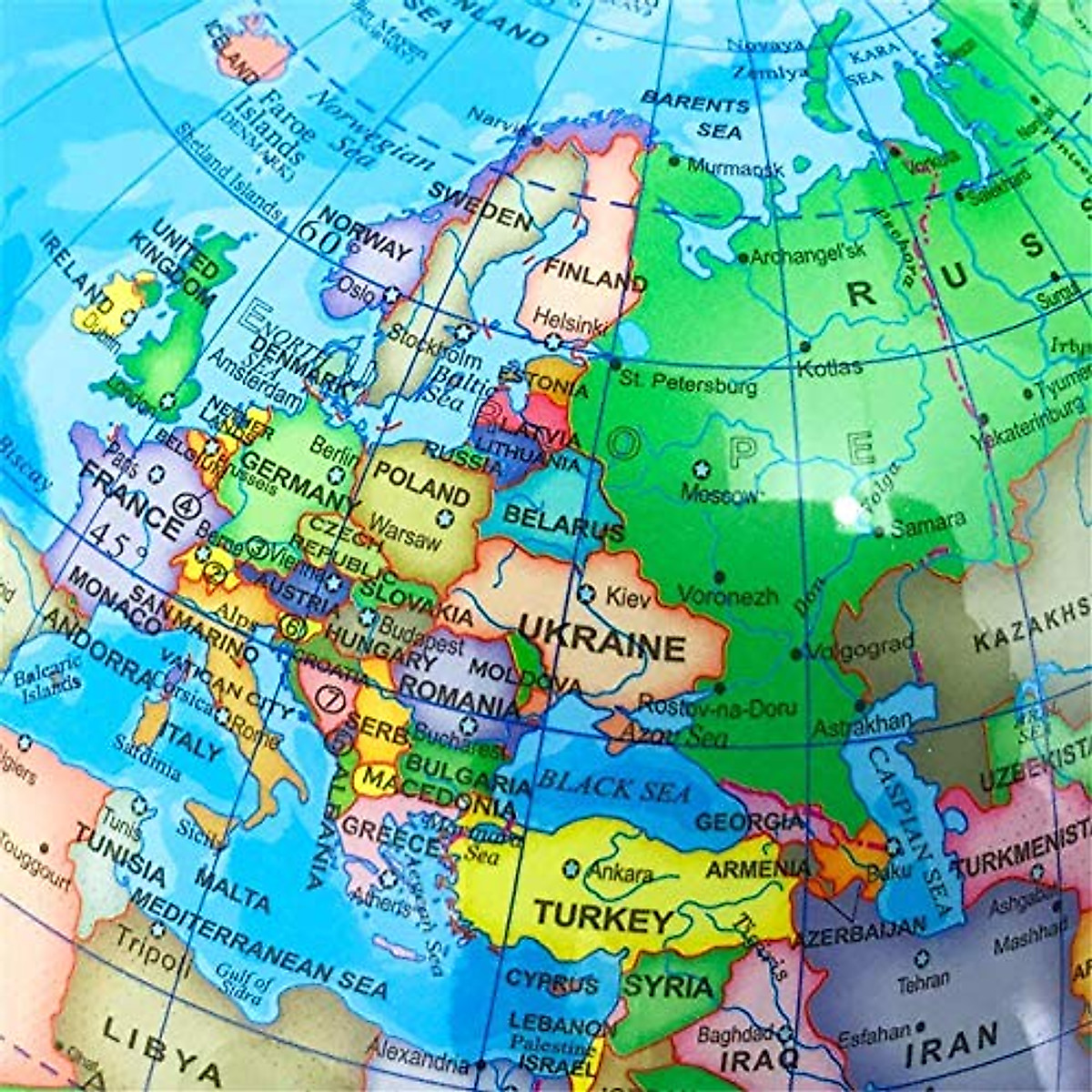 World Globes for Kids, Educational World Earth Globe with Stand Adults Desk Geographic Globes Discovery World Globe Educational Toy