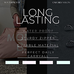 3 Set Diaper Tote, Bag for Overnight, Travel & Maternity, Waterproof XL Stroller Bag with Hook, Changing Pad & Burp Cloth Pink/White