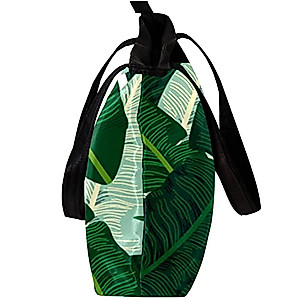 Tote Bag Women Satchel Bag Handbag Stylish Tote Handbag for Women Hobo Bag Fashion Crossbody Bag, Banana Leaf Green Tropical