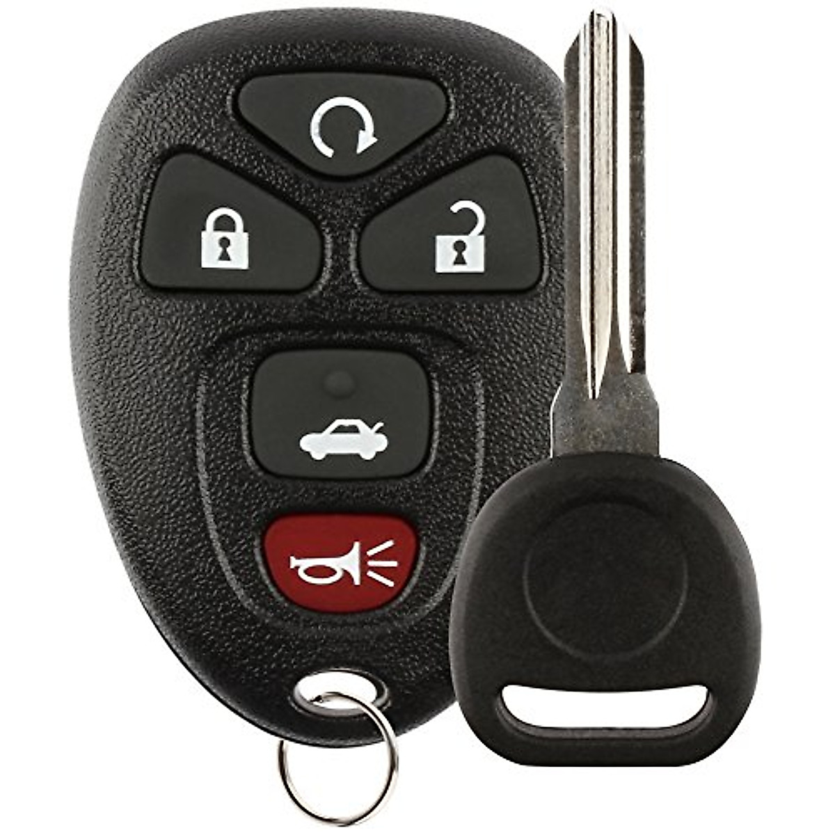 Discount Keyless Replacement Key Fob Car Remote and Uncut Transponder Key Compatible with OUC60270, 15912860, ID 46