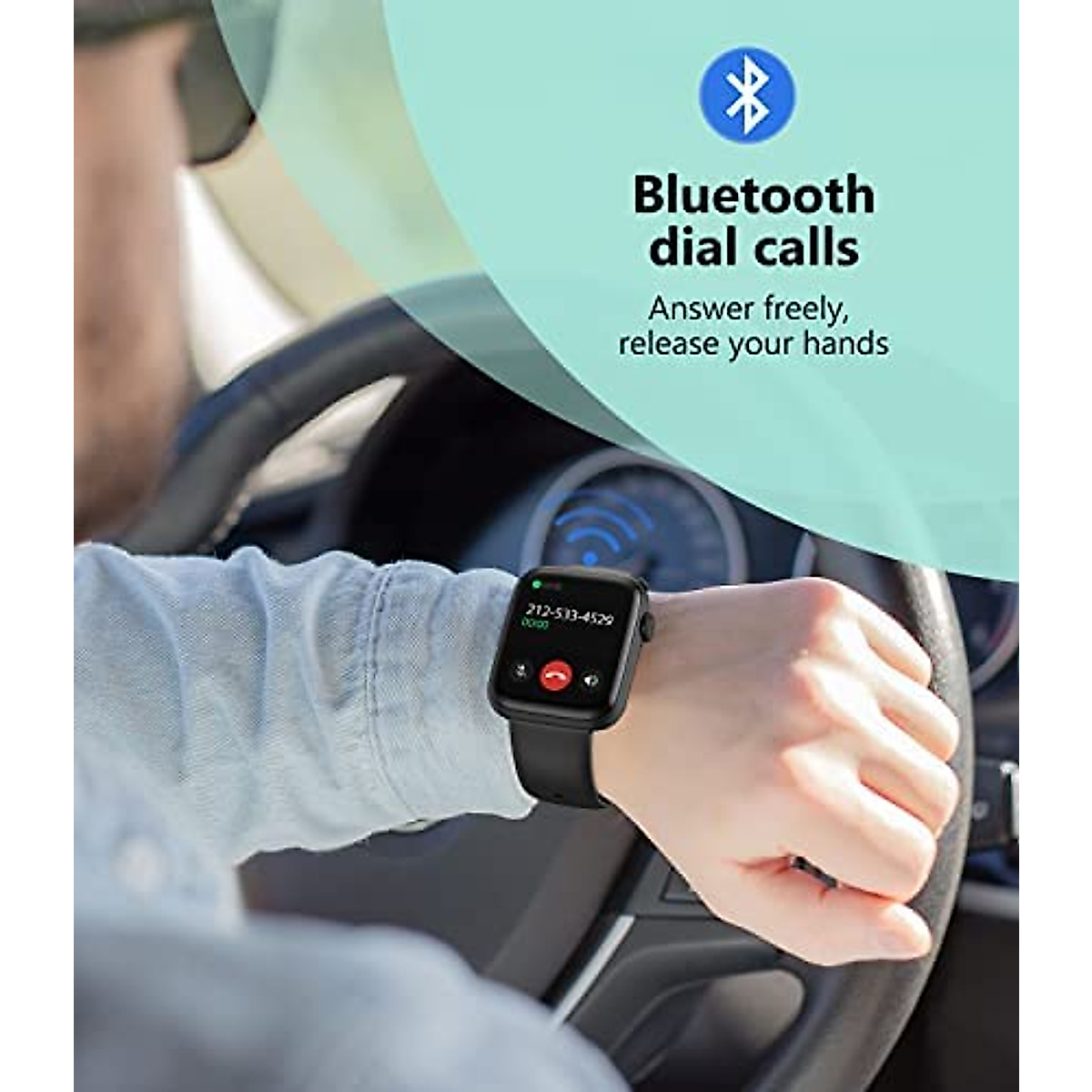 Smart Watch for Men Women with Bluetooth Call Answer/Dail,1.85'' HD Full Touch Screen Fitness Tracker, Smartwatch with Heart Rate Blood Oxygen Blood Pressure Sleep Monitor for Android and iPhone
