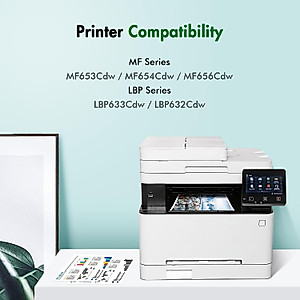 067H 067 Toner Cartridge, Compatible with Canon 067H Toner and Canon 067 Toner, Works with MF656Cdw, MF654Cdw, MF653Cdw, LBP633Cdw and LBP632Cdw Printers (Black Cyan Magenta Yellow)