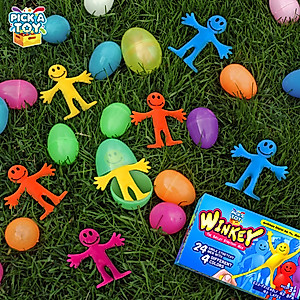 Stretchy Happy Man Toy Party Favors - Sensory Gel Toy Set of 24 for Kids, Stress Relief Fidget Toys for Autism, ADHD - Stretchy Toys and Small Prizes and Stocking Stuffers