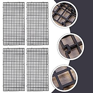 Mipcase 6pcs Plastic Fishes Plates Black Screen Fish Grids Baby Breeding Light Aquarium Separator Board Shrimp Diffuser Filter Filtration Mesh Grid Egg Tray Crate Partition Bottom Xcm
