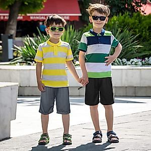 Resinta 5 Pack Toddler Boys Athletic Basketball Shorts Quick Dry Mesh Shorts Active Gym Shorts Soccer Running Sports Shorts