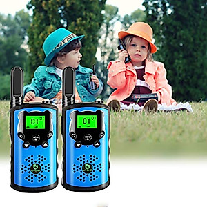 TOWOLD 3 Pack Kids Walkie Talkies, Toys for 4 5 6 7 8 Year Old Boys and Girls 22 Channels 2 Way Radio Boys Toys Gifts for Boys on Birthday,Outside Adventures and Camping(Orange Blue Yellow)