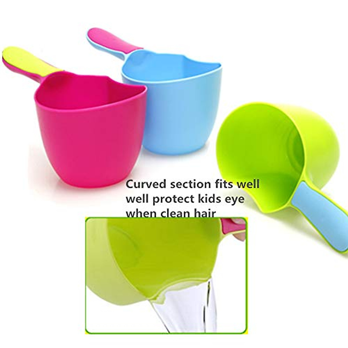 Baby Bath Waterfall Rinser, RainbowBaby Shampoo Rinse Cup Head Washing Baby Tub Water Scoop, Tear-Free Baby Bath Mug (Green)
