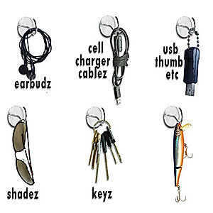 CraZy TACKz 36 Tacks - 2 in 1: Push pin Hook tack - New Invention Hang 100's of Items Interior or Exterior Decor at Home, School, Office, DIY, for Party or Holiday (Clear, 36pc)