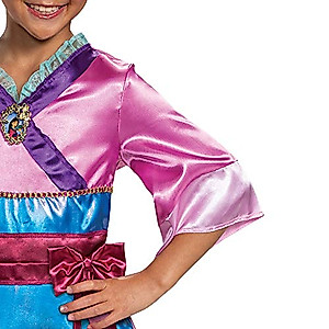 Disguise Disney Princess Mulan Costume Dress for Girls, Children's Character Dress Up Outfit, Classic Kids Size Small (4-6x) Pink (14039L)