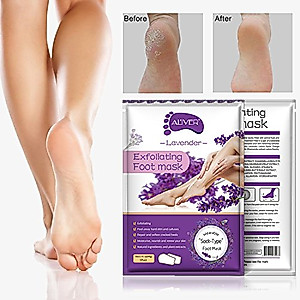 Foot Peel Mask,Exfoliating Foot Socks Calluses Remover Dead Skin, Moisturizing Feet Peeling Mask for Dry Skin,Repair Rough Heels, Get Silky Soft Feet - 5Pack
