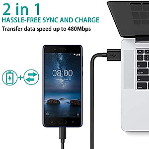 Micro USB Cable 10ft 3Pack Extra Long Android Charger Cable High Speed Durable PS4 Charging Cable Android Charging Cord for Samsung Galaxy S7 S6 S7 Edge S5, LG G4, HTC, PS4, Camera, Black