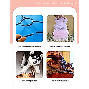 5 Pack Mini Pearl Baby Pets Small Clothes Hangers, Lovely Faux Pearl Beaded Elegant Garment Clothes Hangers with Ribbon Bowknot for Pet Dog Cat Baby Kids Children (White)