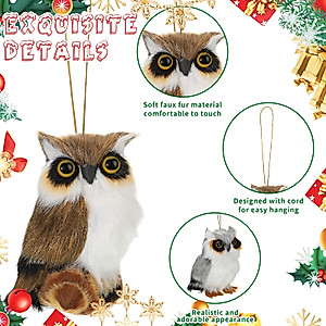 Plush Animal Christmas Ornaments, Felt Woodland Forest Furry Animals for Christmas Tree Ornaments Backpack Holiday Party Hanging Decoration Home(30 Pieces,Fresh)