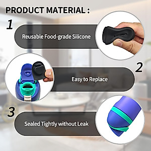 Dapzeosnry 4Pack Replacement Stopper Compatible with Owala FreeSip 19/24/32/40oz Rubber Lid Seal Top Replacement Parts for Owala Silicone Water Bottle Gasket for Owala BPA-Free