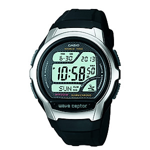 Casio Men's WV58A-1AVCR Waveceptor Black Resin Band Digital Watch