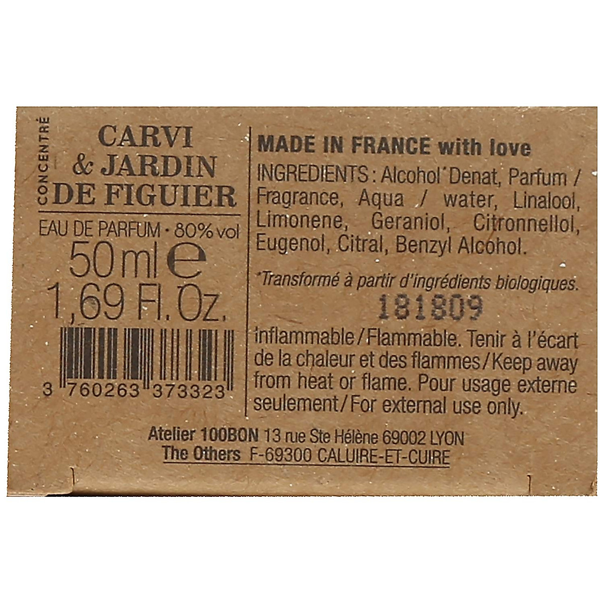 100BON Carvi & Jardin De Figuer – Caraway & Fig Spicy Fragrance for Women & Men – Energizing Organic Fragrance with a Sensual Fruity & Floral Fragrance - 100% Concentrate Fragrance Spray, 1.7 Fl Oz