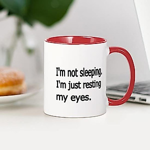 CafePress Im Not Sleeping,Im Just Resting My Eyes Mug Ceramic Coffee Mug, Tea Cup 11 oz