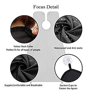 Beard Apron Catcher - Valentine's Day Gift for Man Beard Trimming Bib Non-Stick Beard Catcher Grooming Cape with 3 Suction Cups