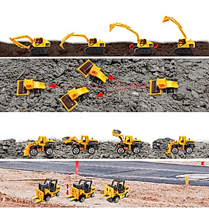 Hapavis Diecast Engineering Construction Vehicle Toy Set Alloy Metal Car Toys Set for Toddlers Kids Boys & Girls