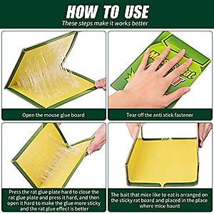 25 Pcs Mouse Traps Mouse Glue Traps with Enhanced Stickiness Sticky Traps for Mice and Rats Sticky Pads Mouse Glue Boards Pest Control Traps for House Indoor Outdoor Easy to Set (10.4'' x 7.4'')