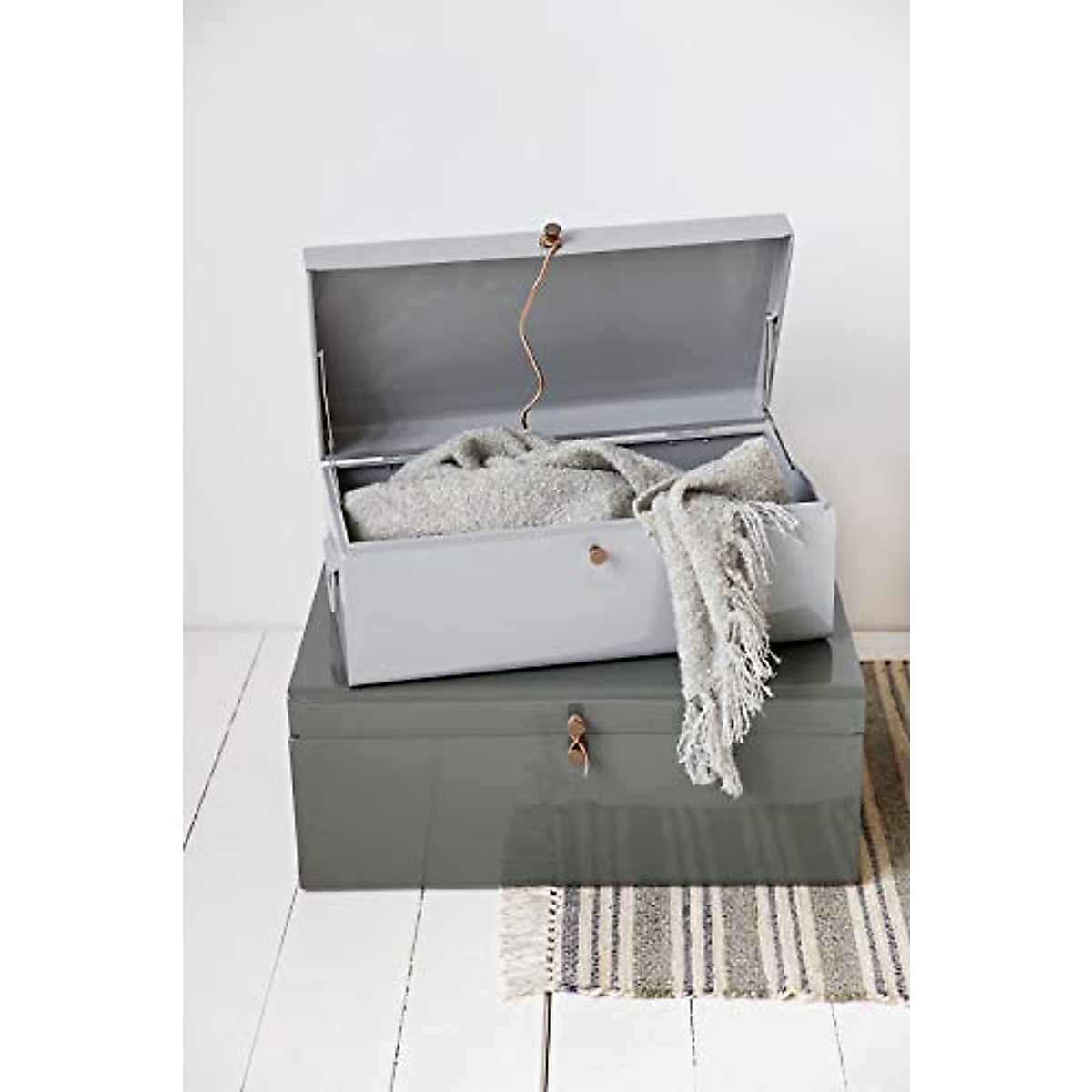 House Doctor Cj0700 Storage Metal, Grey/Army