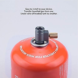 Gas Refill Adapter Filling Butane Canister, Outdoor Cam Hiking Furnace Head Gas Tank Inflating Accessories Valve Refill Adapter Gas