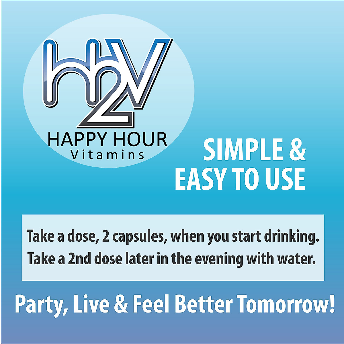 Happy Hour Vitamins Bottle - Multivitamin Formulated for Better Mornings – Live & Feel Better with Milk Thistle, Prickly Pear Cactus, B & C Vitamins, & More- 30 Servings