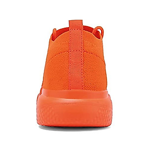 GSLMOLN Mens's Women's Gym Shoes Knitted Fashion Slip on Sneakers Lightweight Breathable Athletic Shoes Fashin Tennis Sport Shoes Orange M 10.5/W 12.5