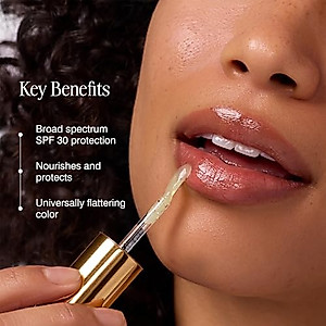 COOLA Organic Liplux Lip Oil and Lip Gloss Sunscreen with SPF 30, Dermatologist Tested Lip Balm for Daily Protection, Vegan and Gluten Free, 0.11 Fl Oz (Pack of 1)