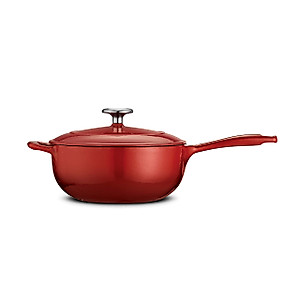 Tramontina Enameled Covered Saucier Cast Iron 3-Quart Gradated Red, 80131/061DS
