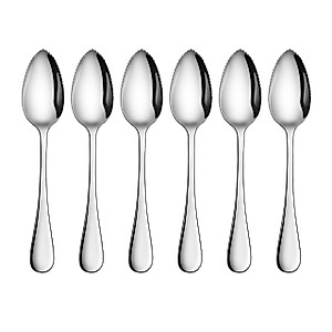 Artaste 59373 Rain 18/10 Stainless Steel Grapefruit Spoon, 6.35-Inch, Set of 6