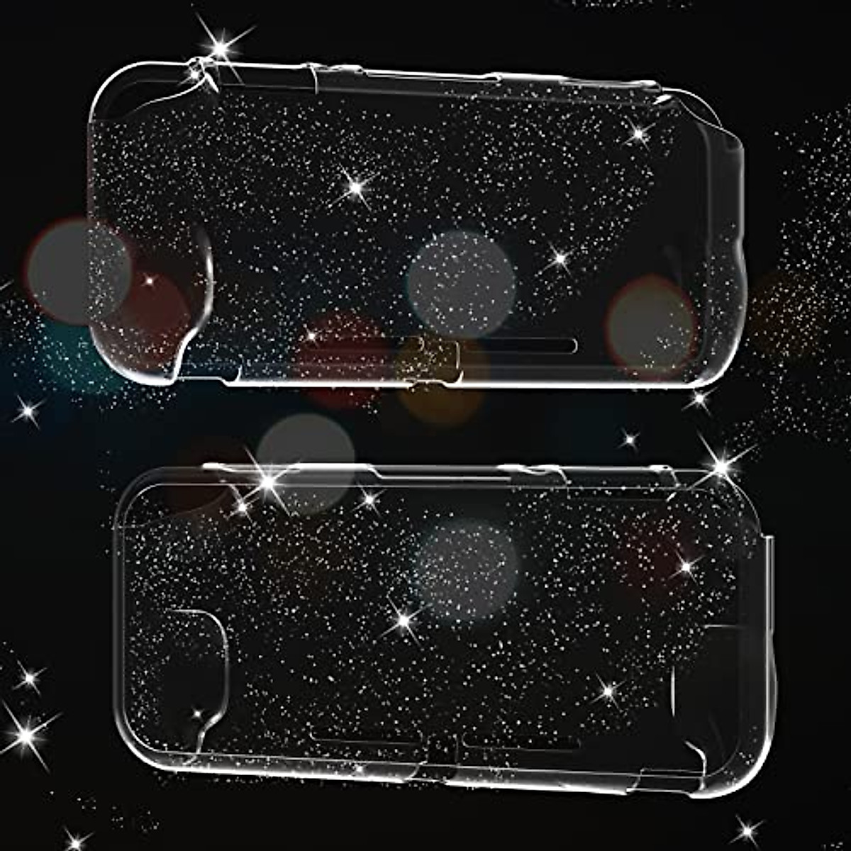 NANANINO Switch lite Clear Glitter Case, Switch lite Protective Case, Switch lite TPU Case - Clear