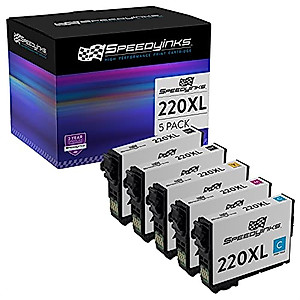SPEEDYINKS Remanufactured Replacement for Epson 220XL Ink Cartridges 220 XL High Capacity (2 T220XL120 Black 1 T220XL220 Cyan 1 T220XL320 Magenta 1 T220XL420 Yellow 5-Pack) for XP-320 XP 420 WF-2655